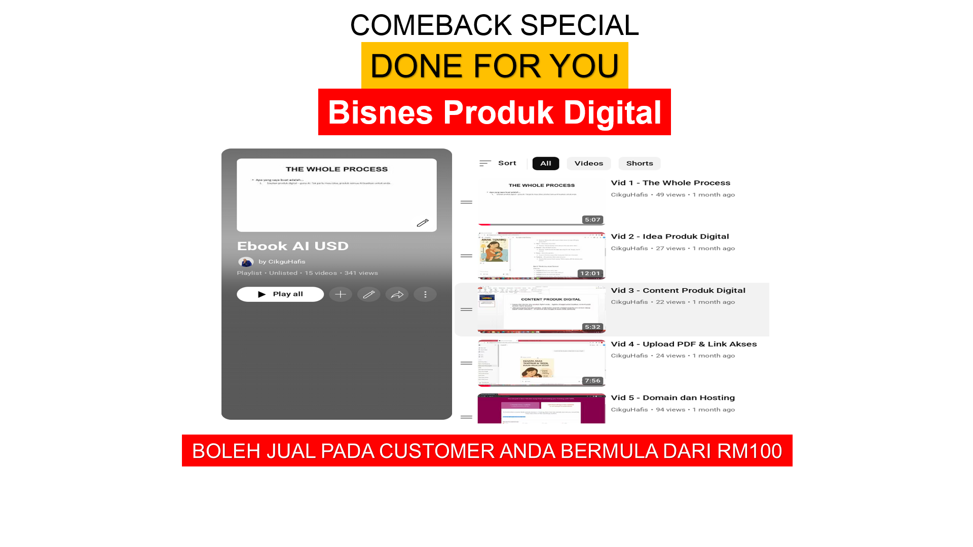 COMEBACK SPECIAL – DONE FOR YOU Bisnes Produk Digital : Bisnes Ebook AI USD – CikguHafis.com
